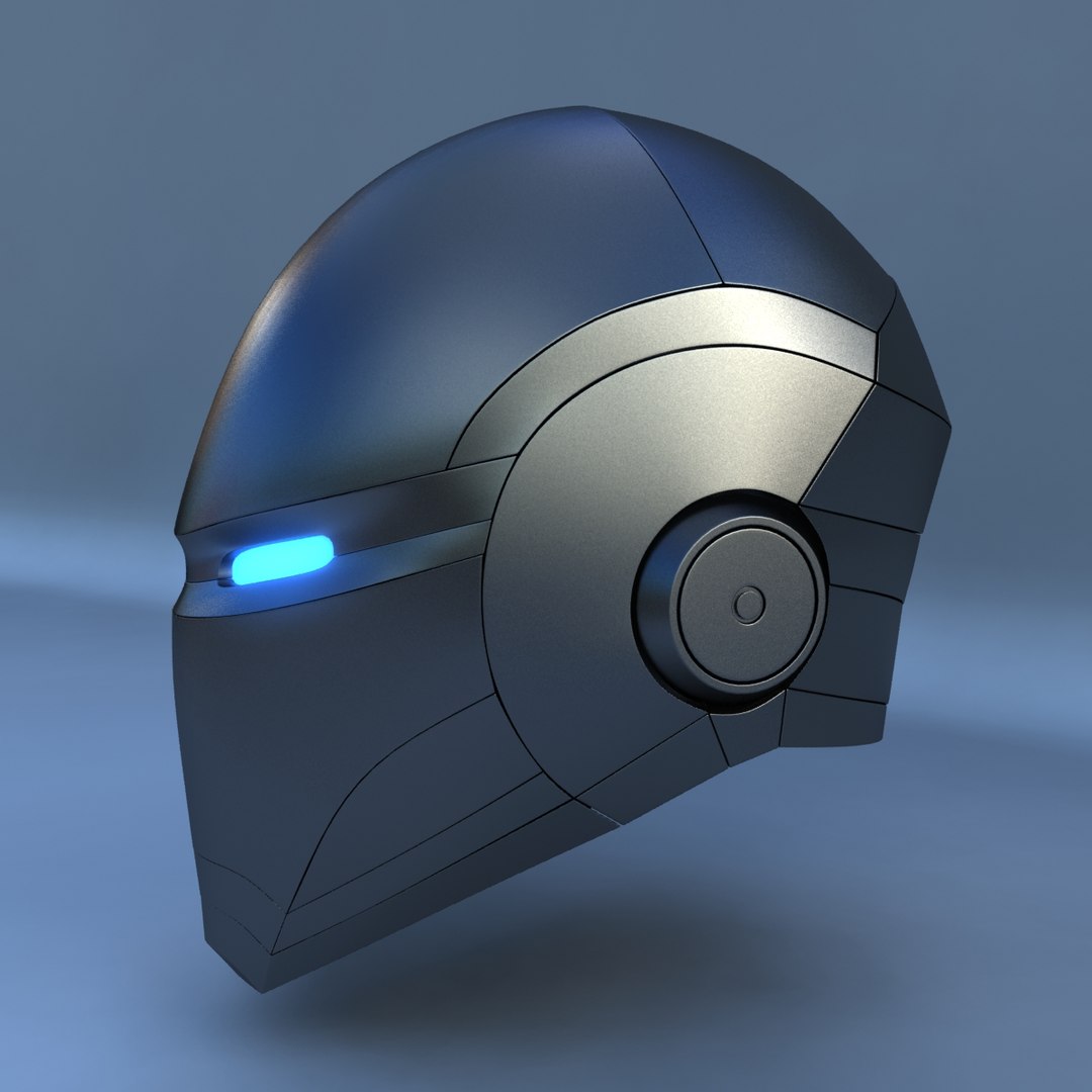 3d Model Robot Head E
