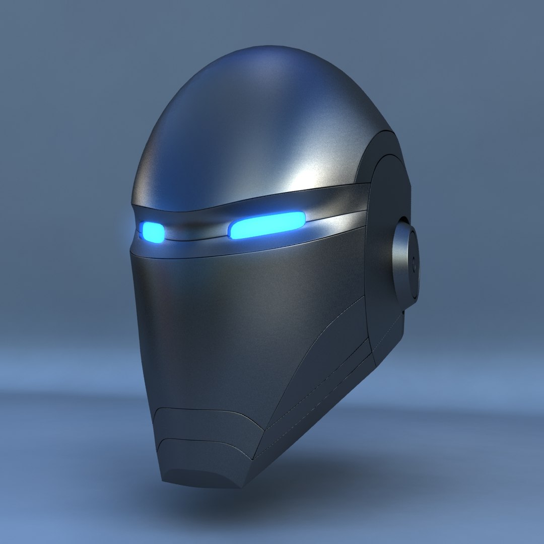 3d Model Robot Head E
