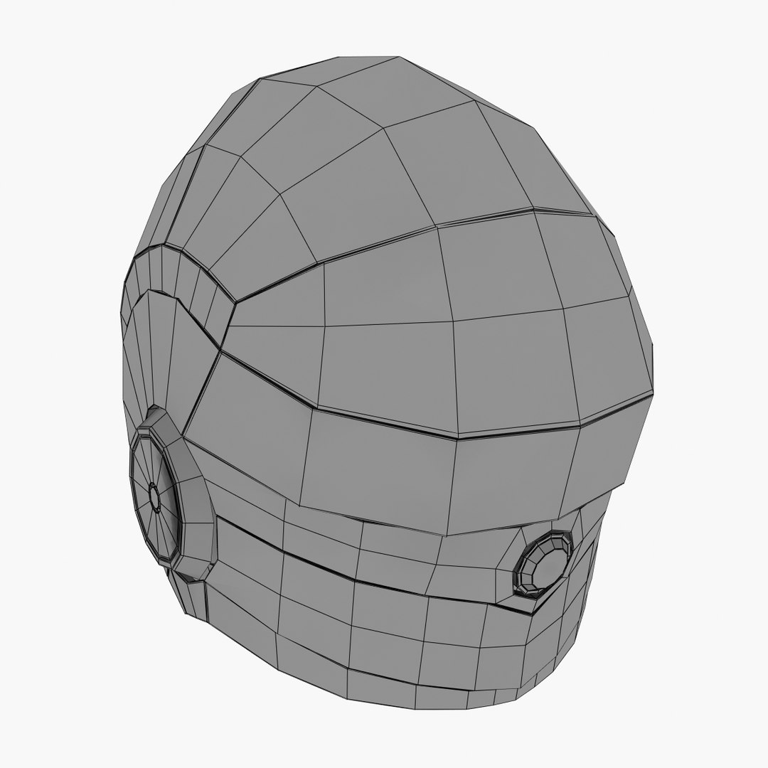 3d Model Robot Head E