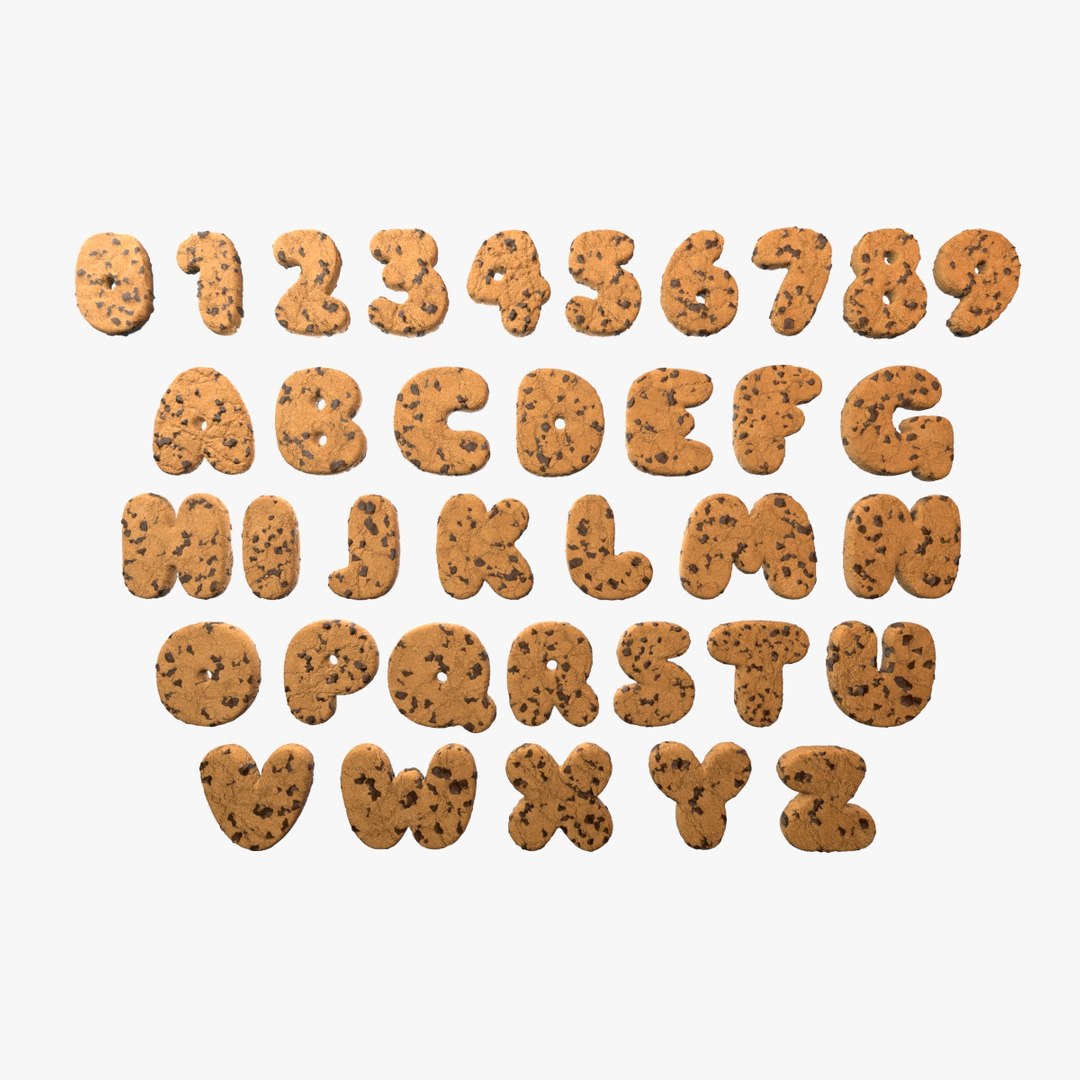 Cookie Letter Typeface Model - TurboSquid 1670297