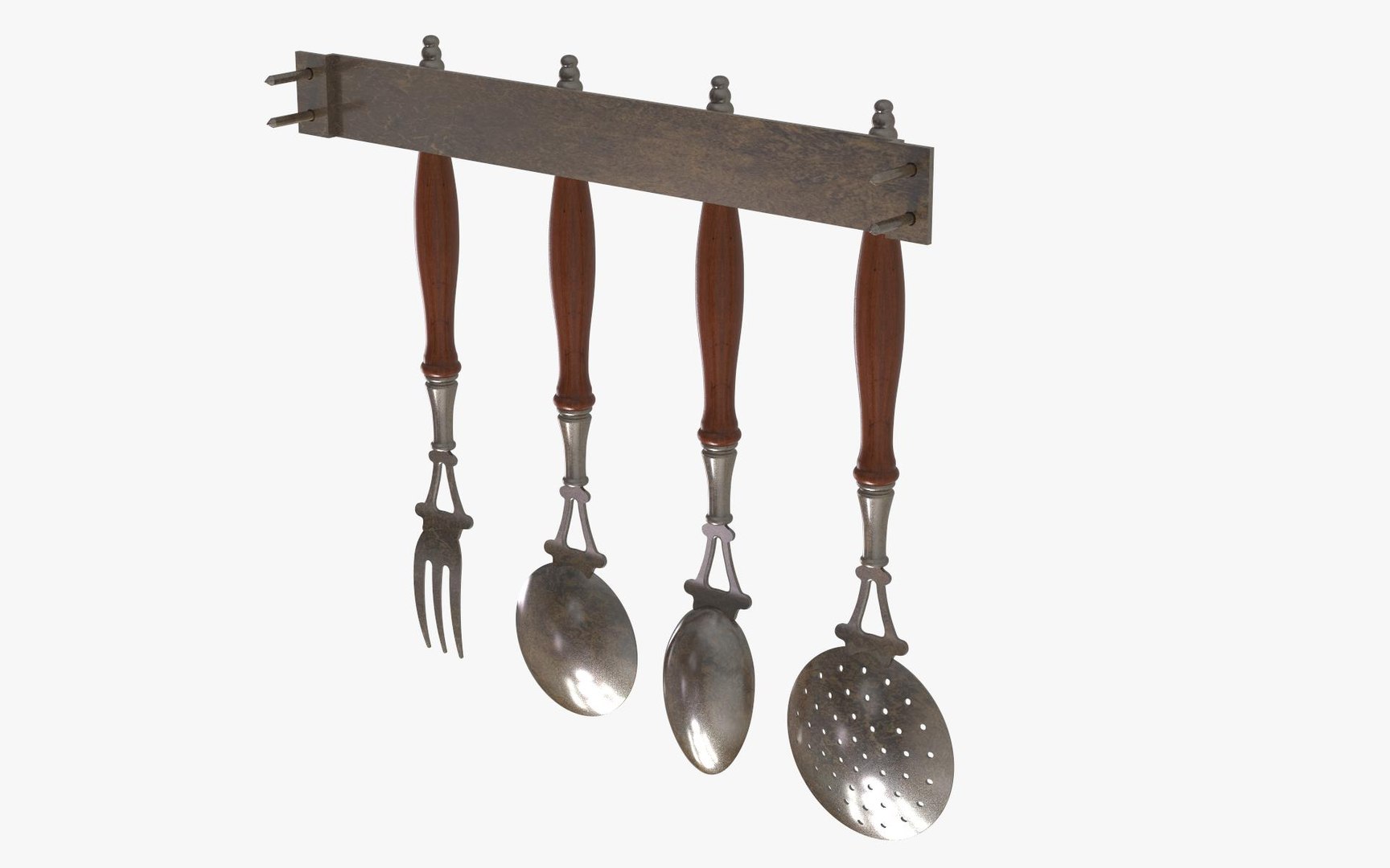 3D Vintage Kitchen Utensils - TurboSquid 1540025