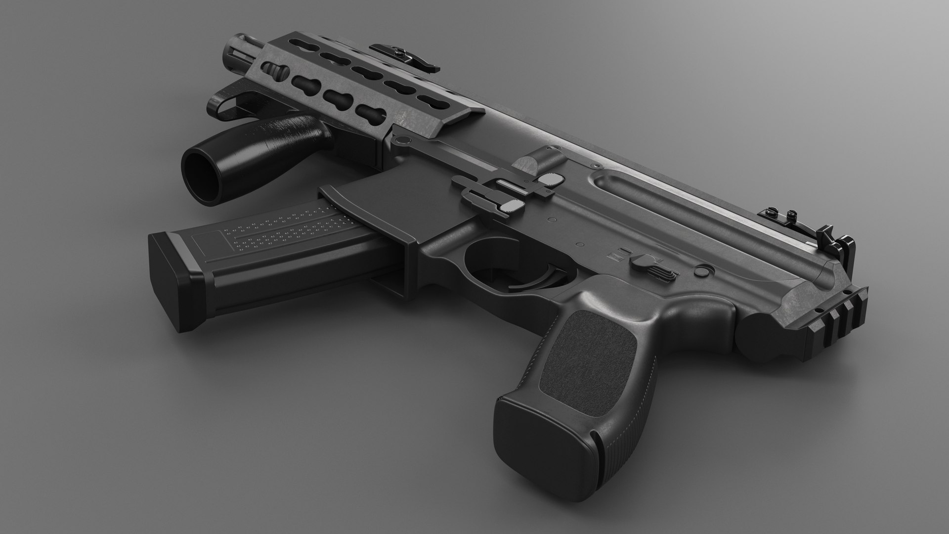 3D Model Mini Submachine Gun - TurboSquid 2151216