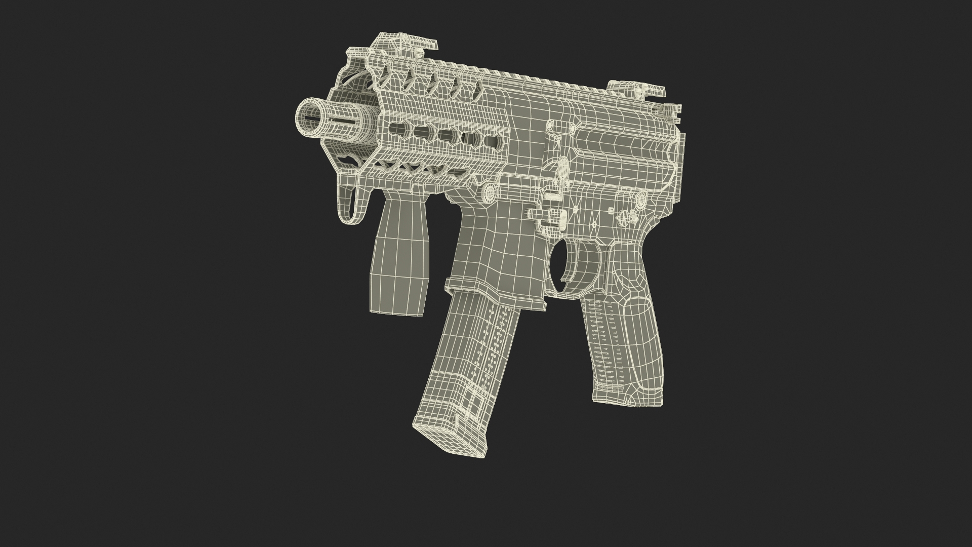 3D Model Mini Submachine Gun - TurboSquid 2151216