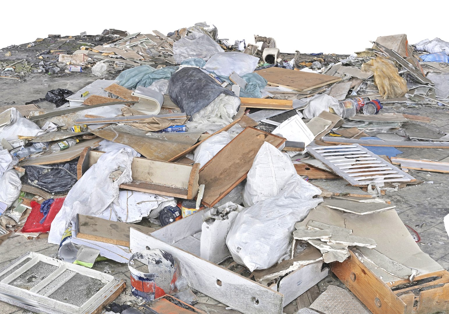 3D Devastated Garbage Building Model - TurboSquid 1654136