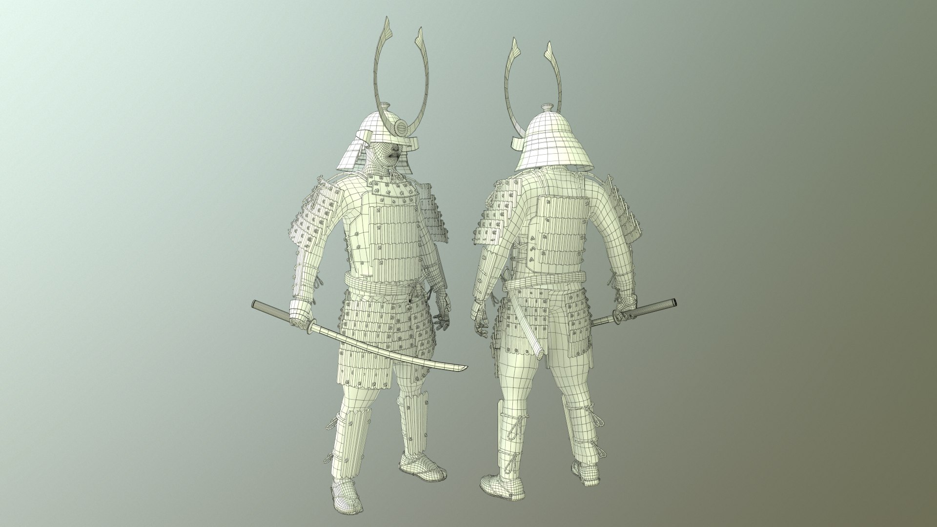 3D samurai - TurboSquid 1677637