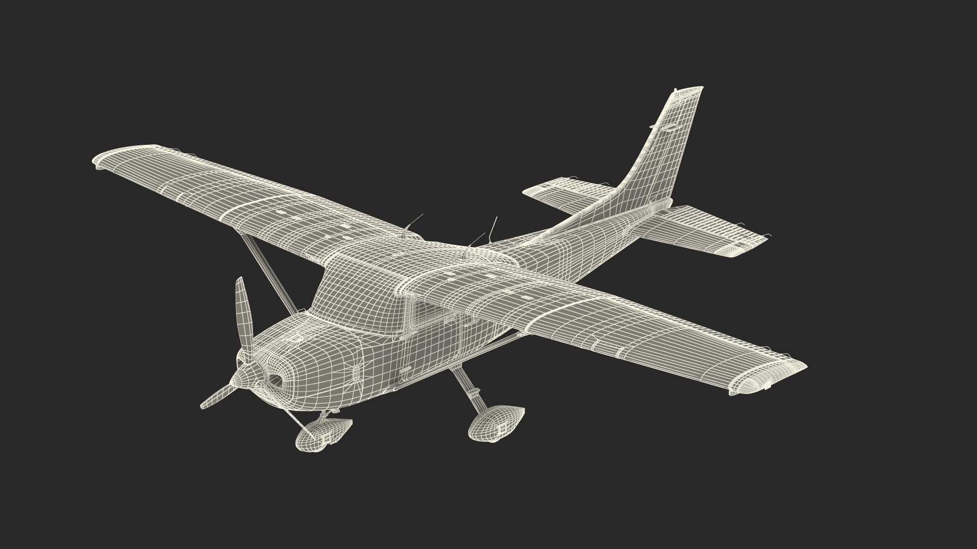 Four Seat Light Utility Aircraft Rigged for Maya 3D - TurboSquid 2052708