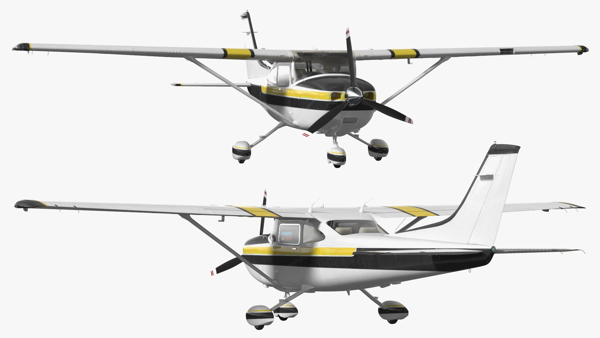 Four Seat Light Utility Aircraft Rigged for Maya 3D - TurboSquid 2052708