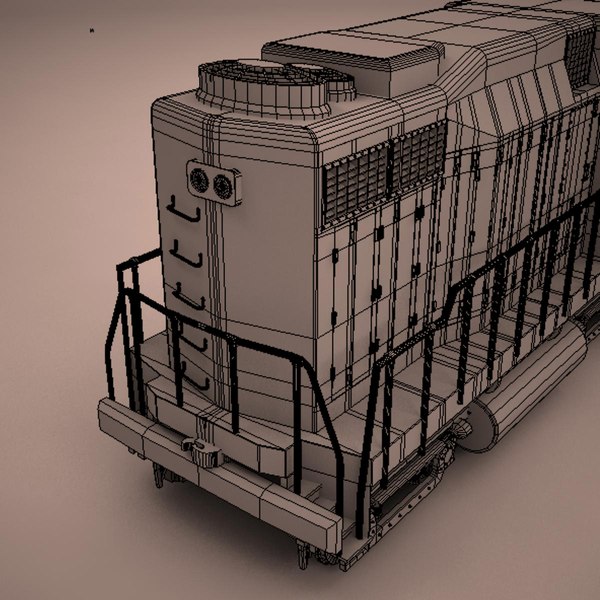small train engine 3d model