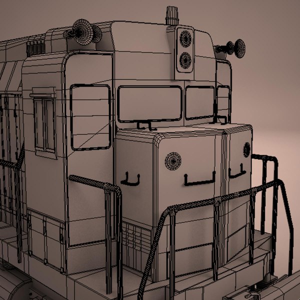 small train engine 3d model