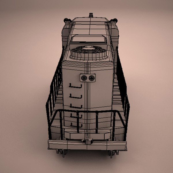 small train engine 3d model