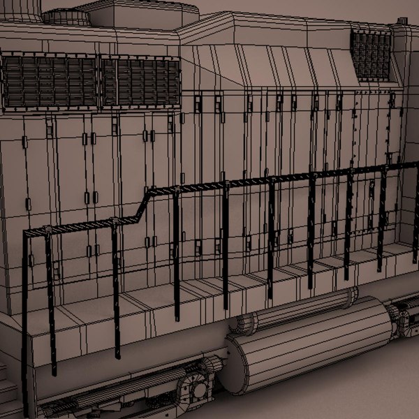 small train engine 3d model