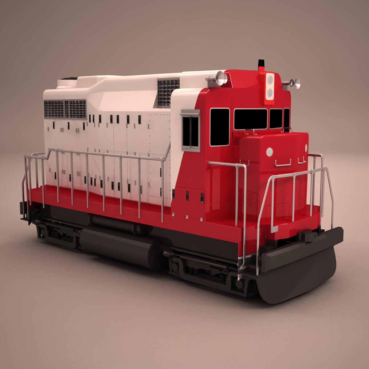 small train engine 3d model