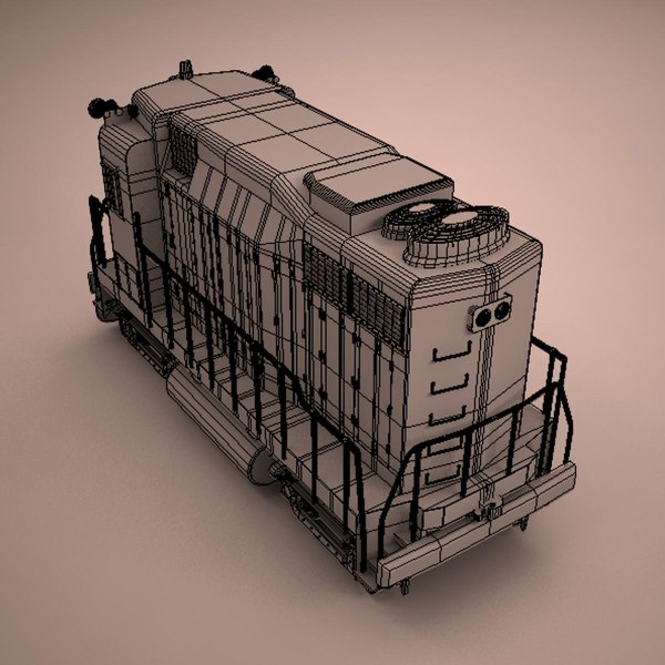 small train engine 3d model