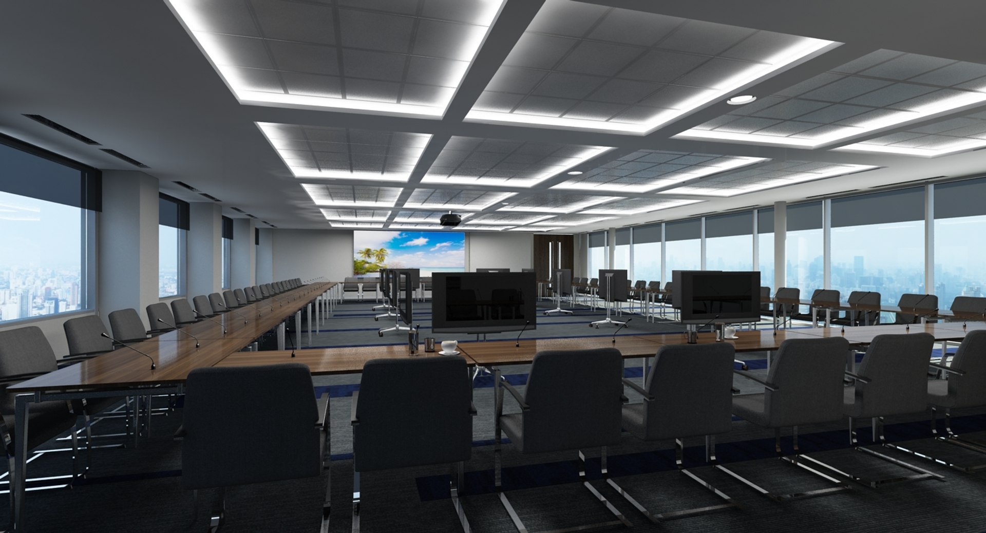 3d Model Conference Hall Interior