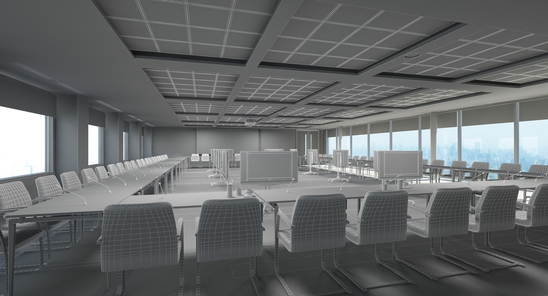 3d Model Conference Hall Interior