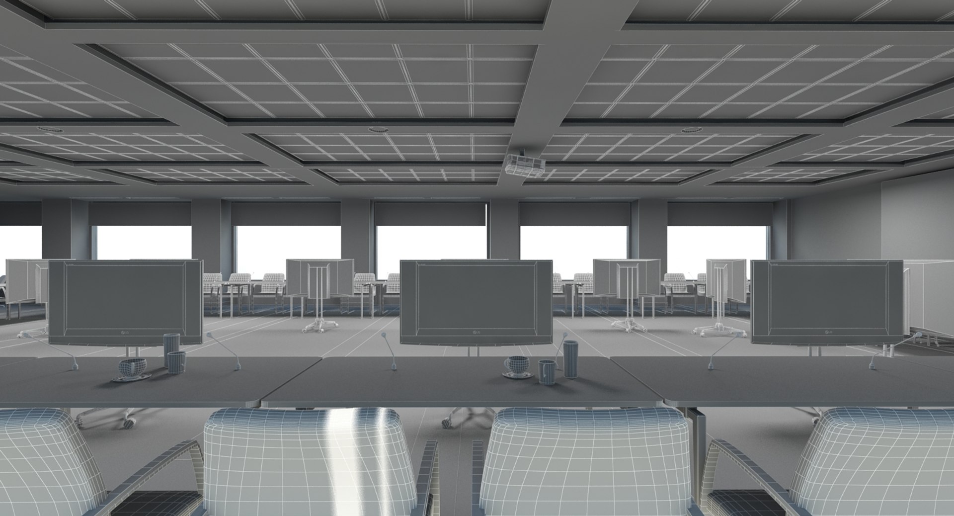 3d Model Conference Hall Interior