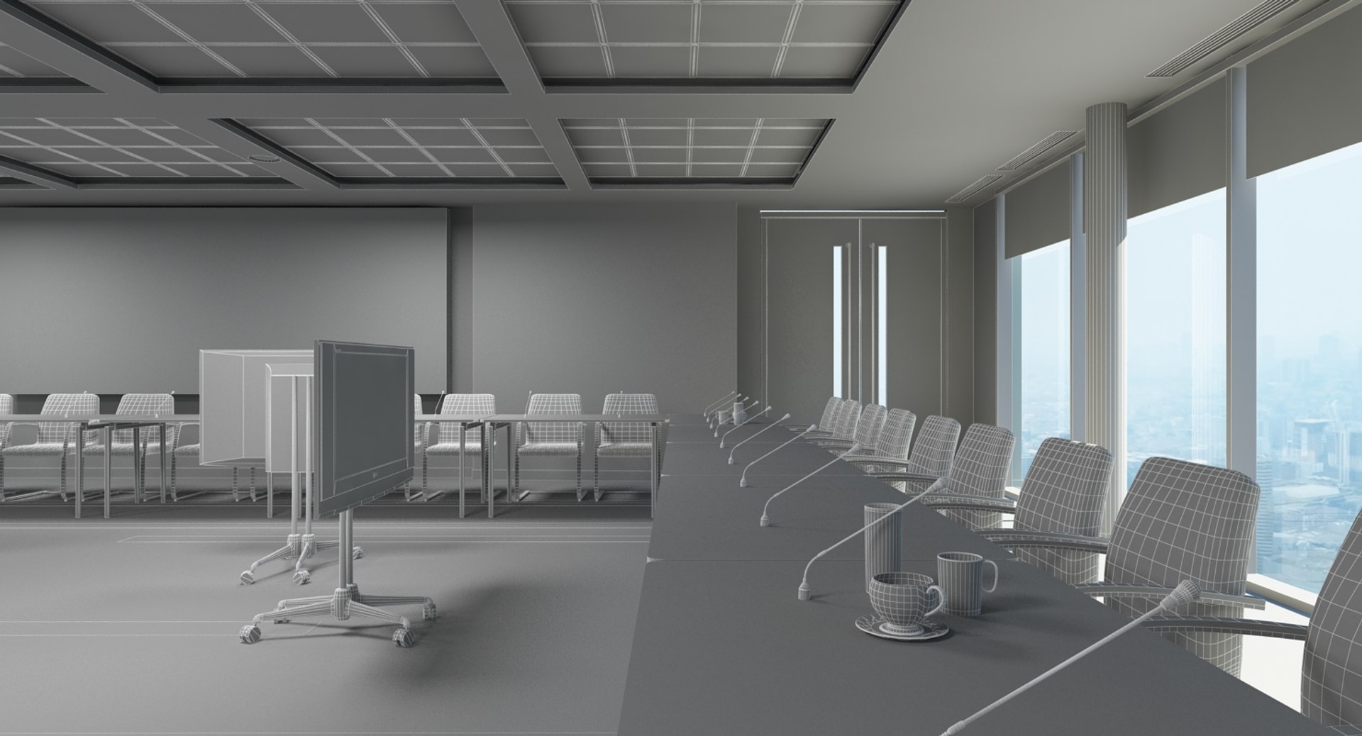 3d Model Conference Hall Interior