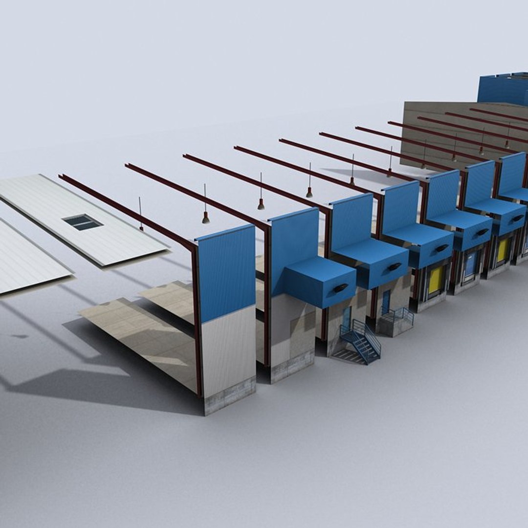 Modular Logistics Building 1 3ds