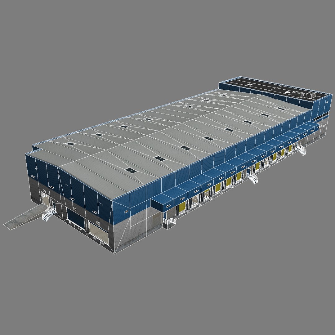 Modular Logistics Building 1 3ds