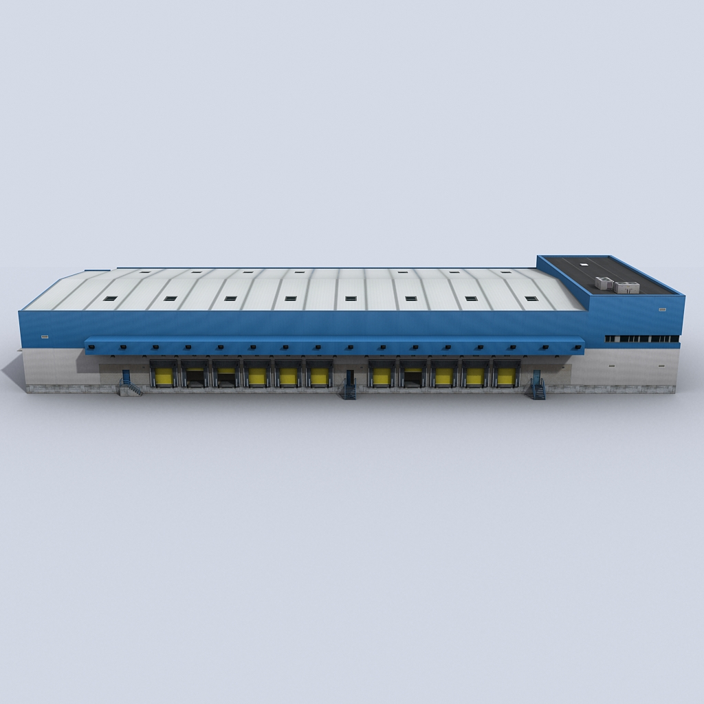 modular logistics building 1 3ds