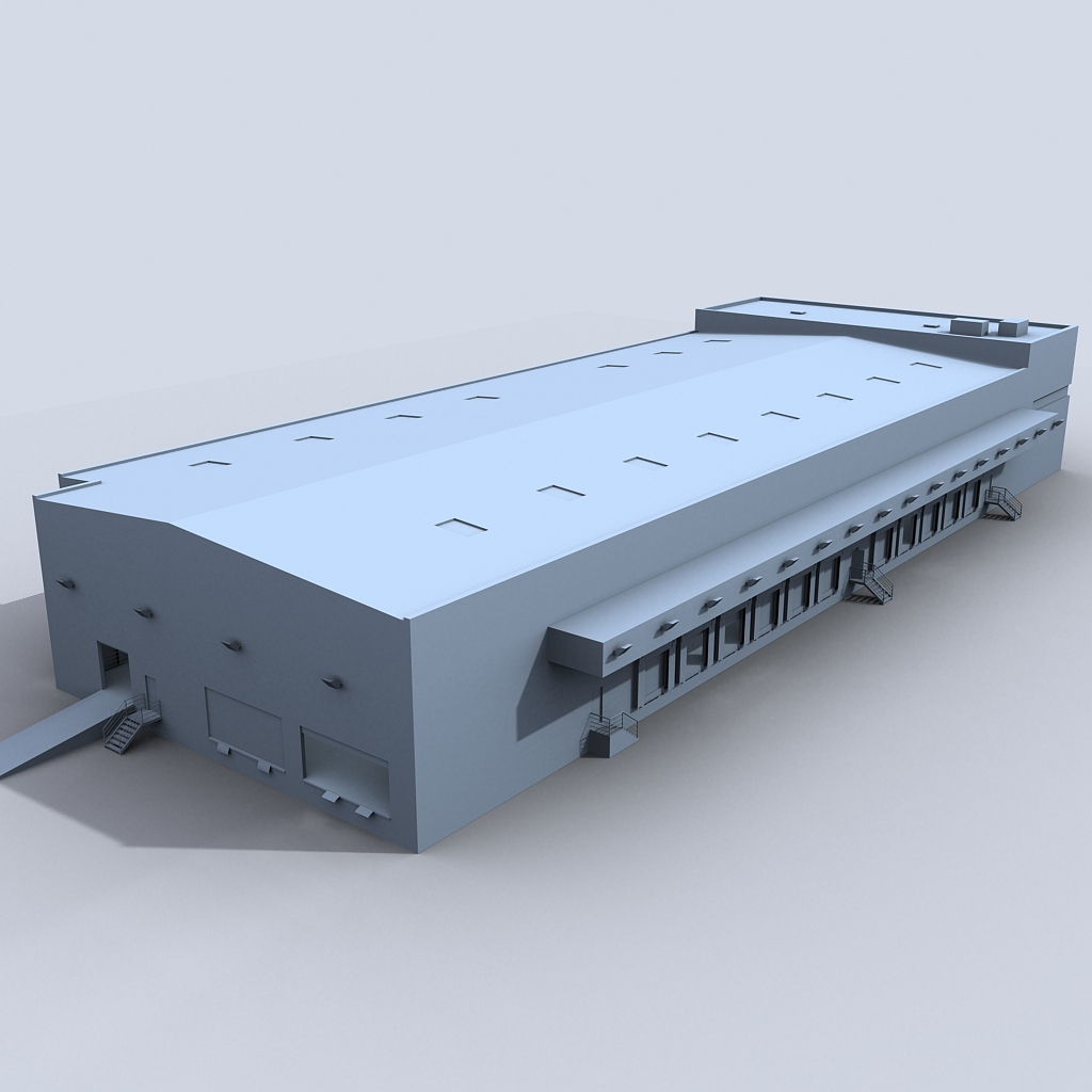 modular logistics building 1 3ds