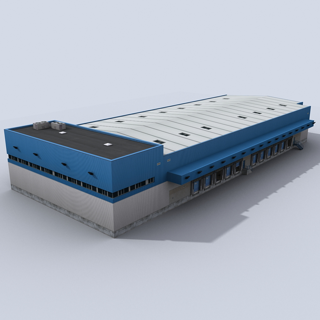 modular logistics building 1 3ds