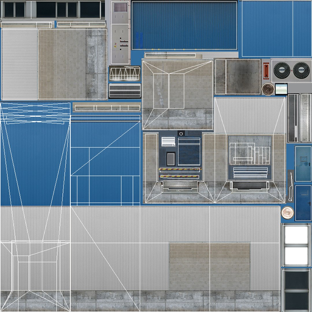 Modular Logistics Building 1 3ds