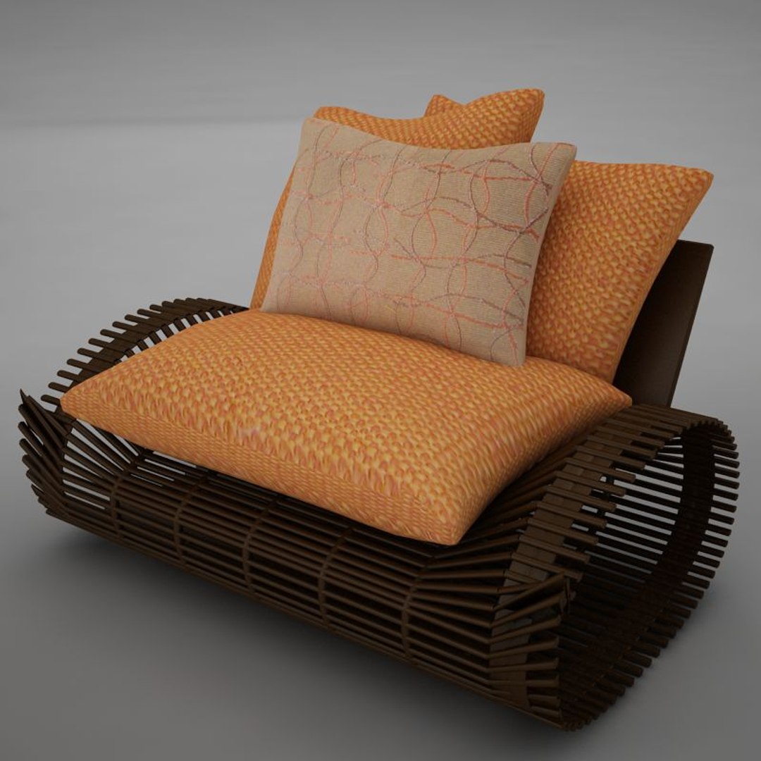 3d armchair chair