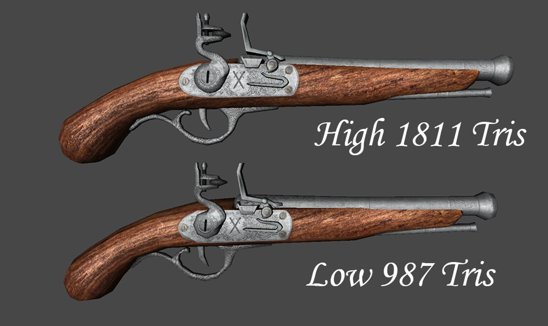 3d Blend Flintlock Pistol