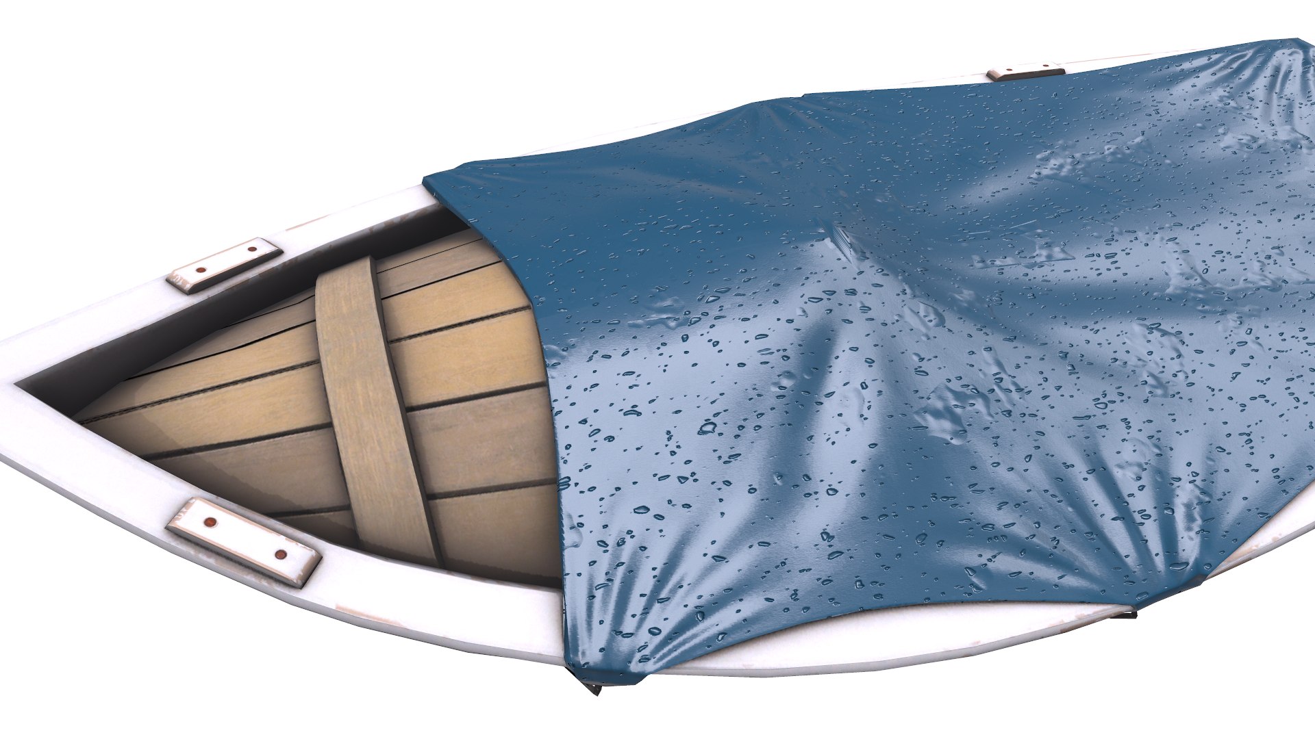 Small Covered Boat Low-poly PBR 3D model - TurboSquid 1971813