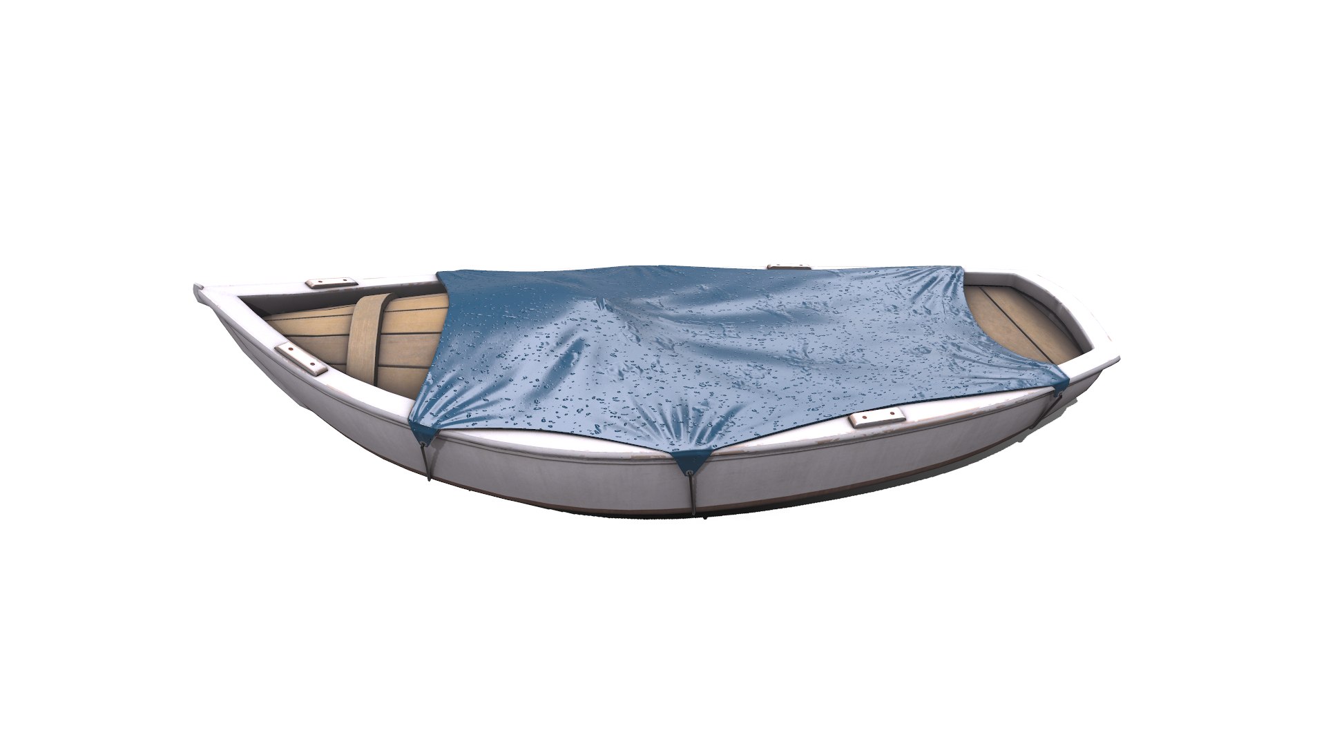 Small Covered Boat Low-poly PBR 3D model - TurboSquid 1971813