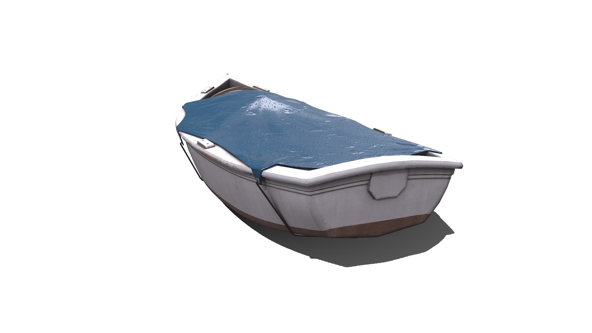 Small Covered Boat Low-poly PBR 3D model - TurboSquid 1971813