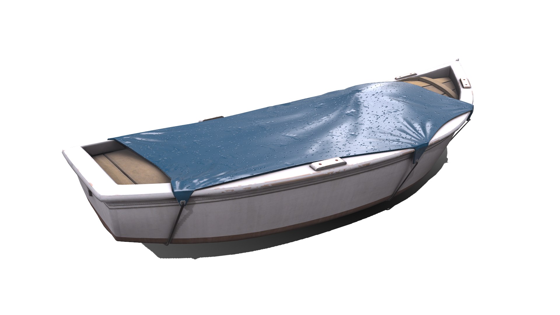 Small Covered Boat Low-poly PBR 3D model - TurboSquid 1971813