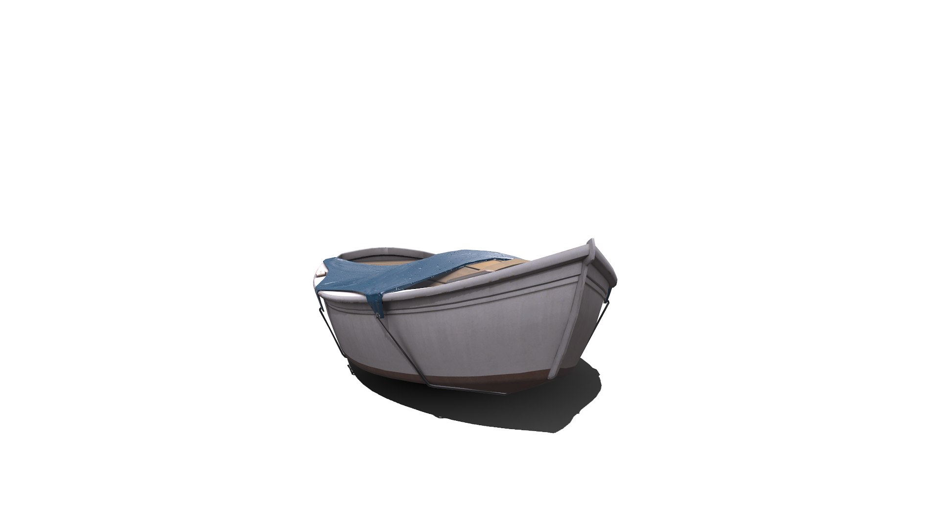 Small Covered Boat Low-poly PBR 3D model - TurboSquid 1971813