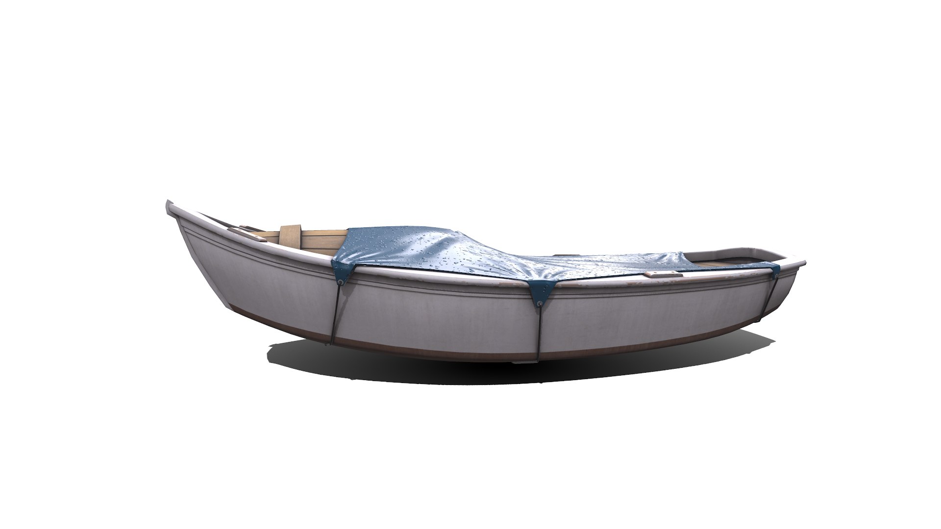 Small Covered Boat Low-poly PBR 3D model - TurboSquid 1971813
