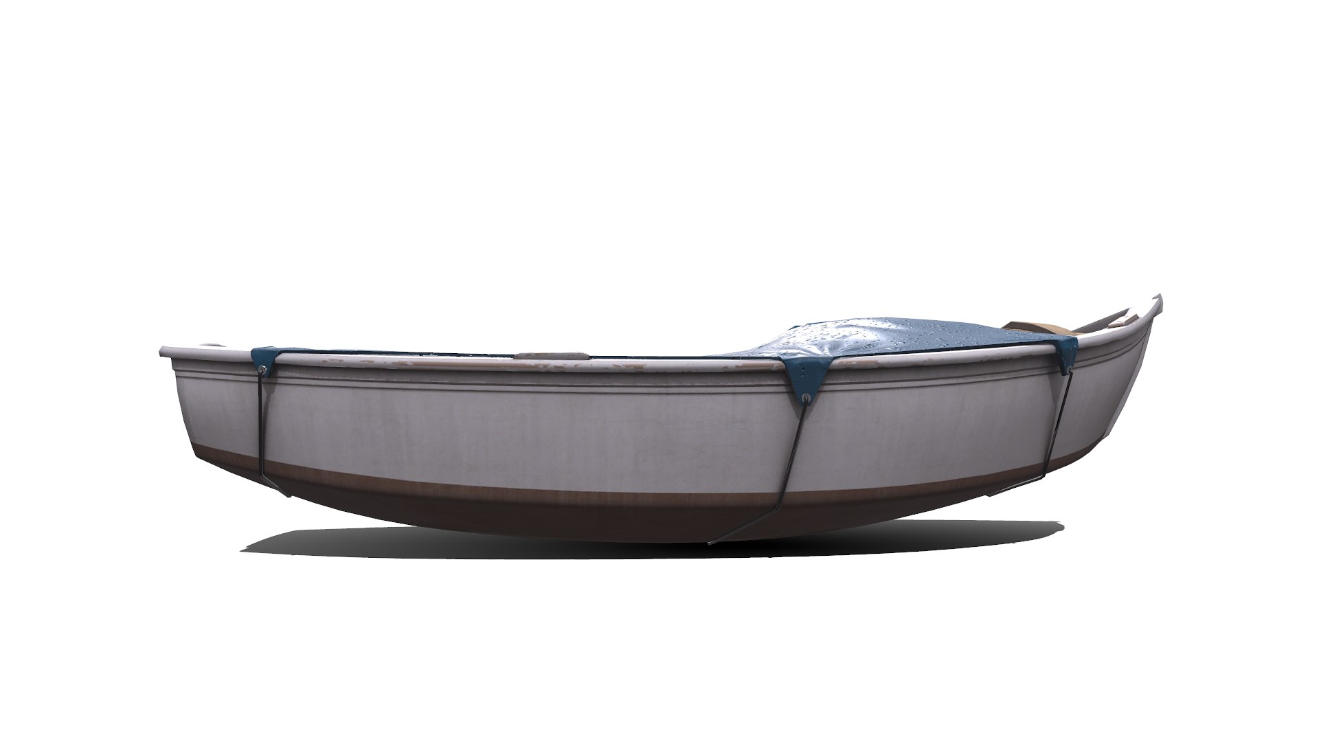 Small Covered Boat Low-poly PBR 3D model - TurboSquid 1971813