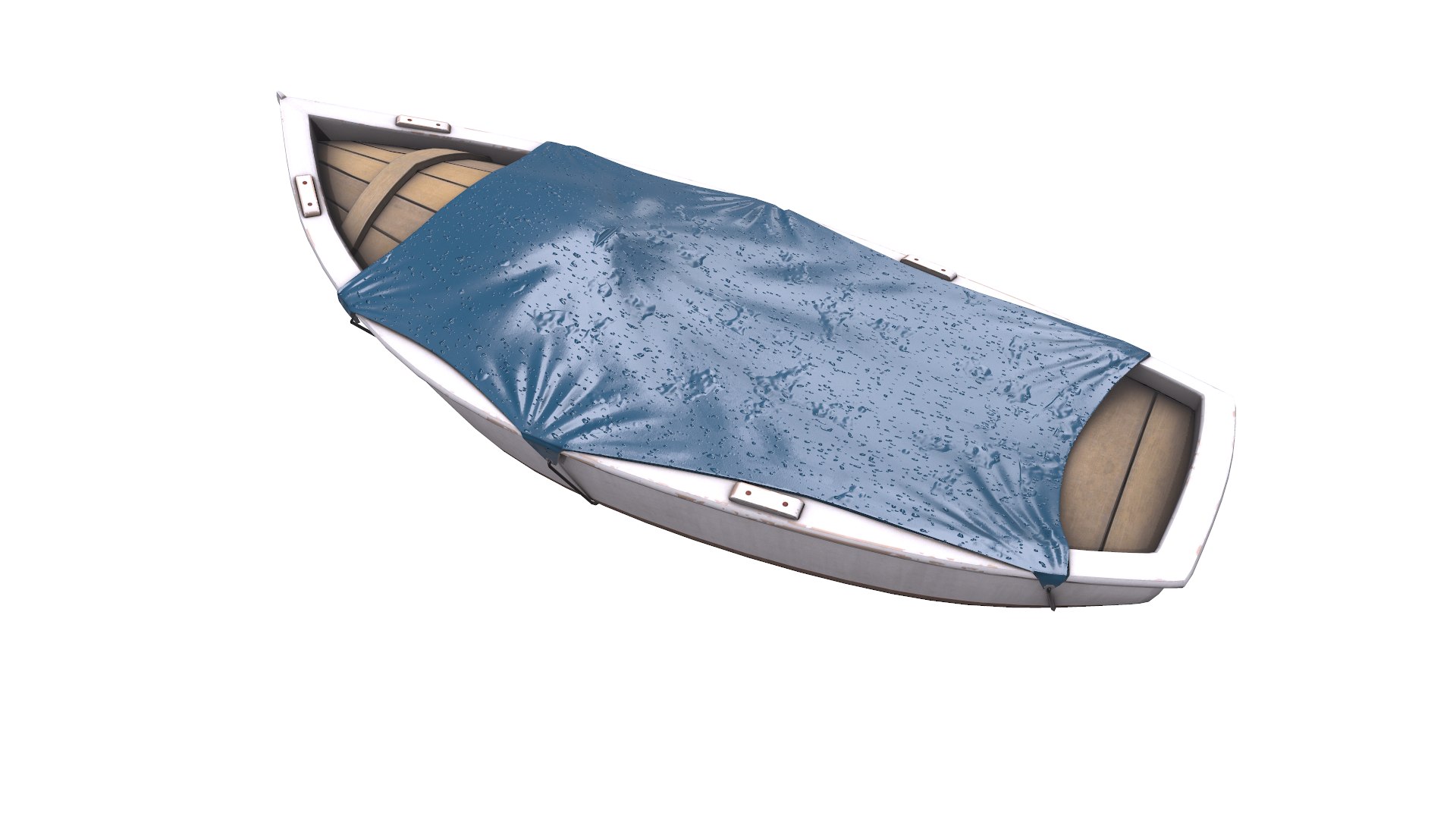 Small Covered Boat Low-poly PBR 3D model - TurboSquid 1971813