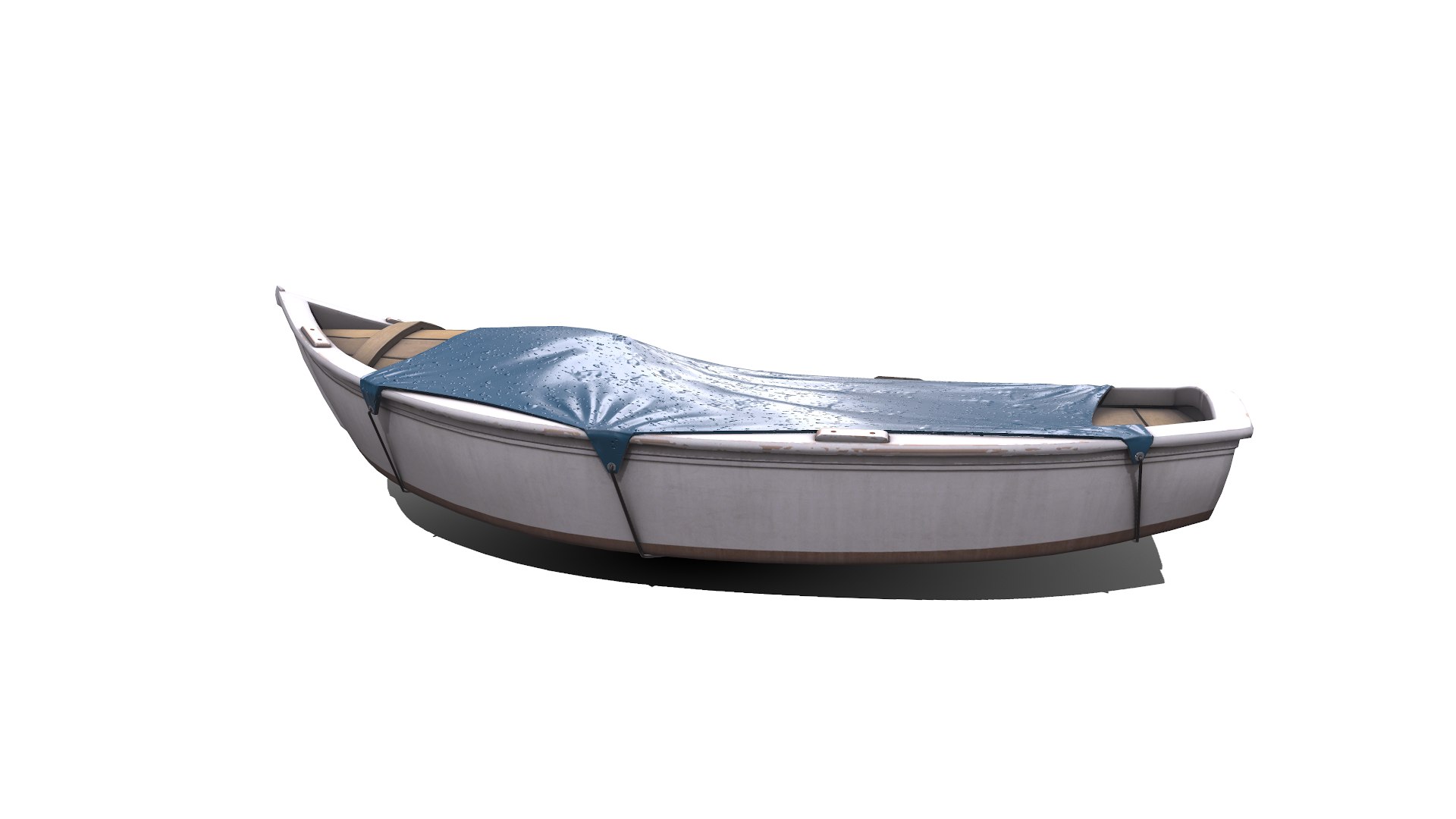 Small Covered Boat Low-poly PBR 3D model - TurboSquid 1971813