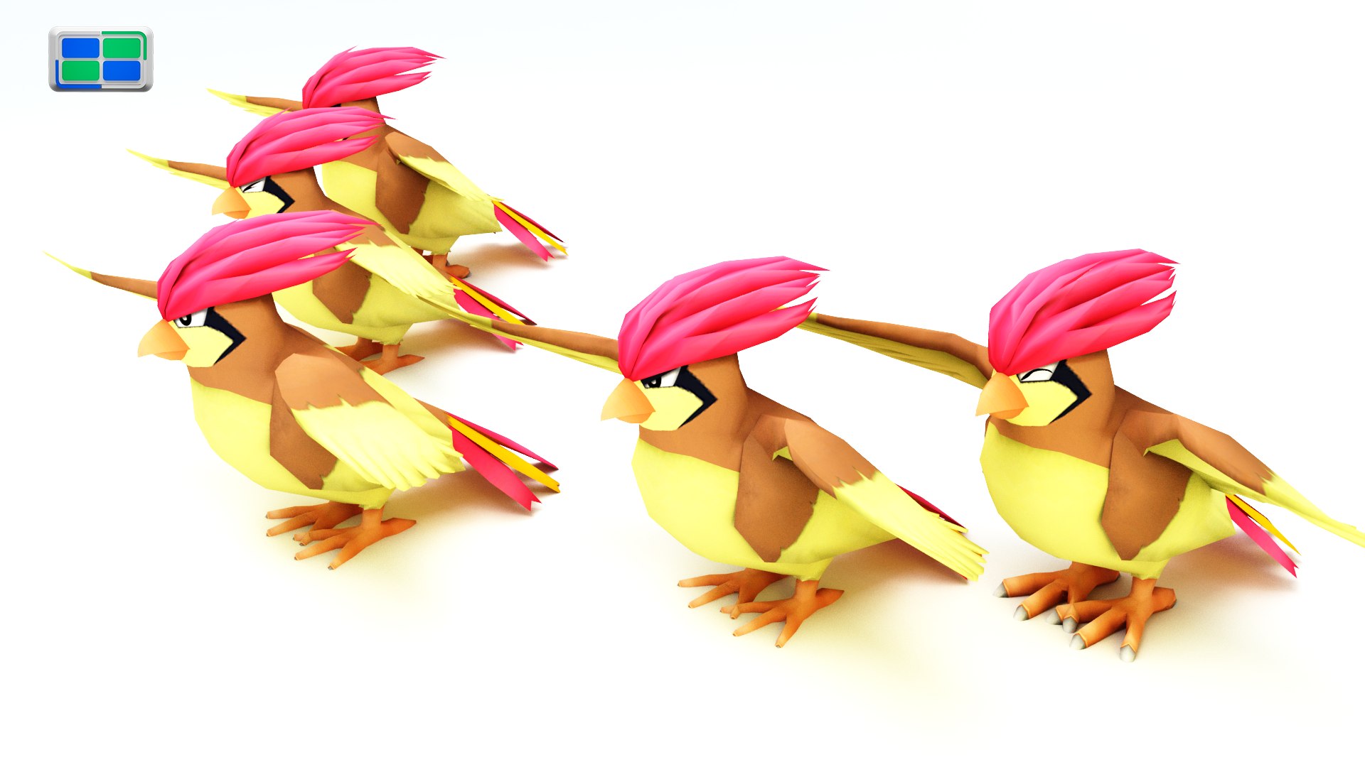 Pidgeotto Pokemon 3d Model