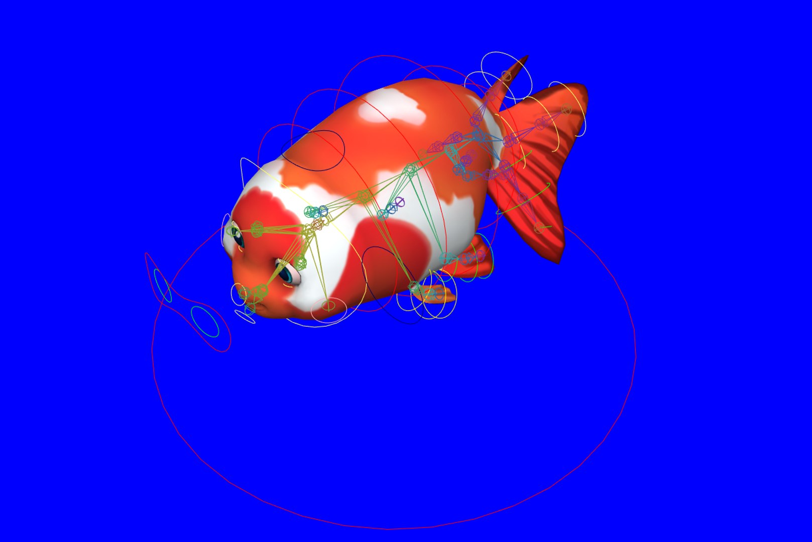 Ranchu gold fish toon 3D model - TurboSquid 1586340