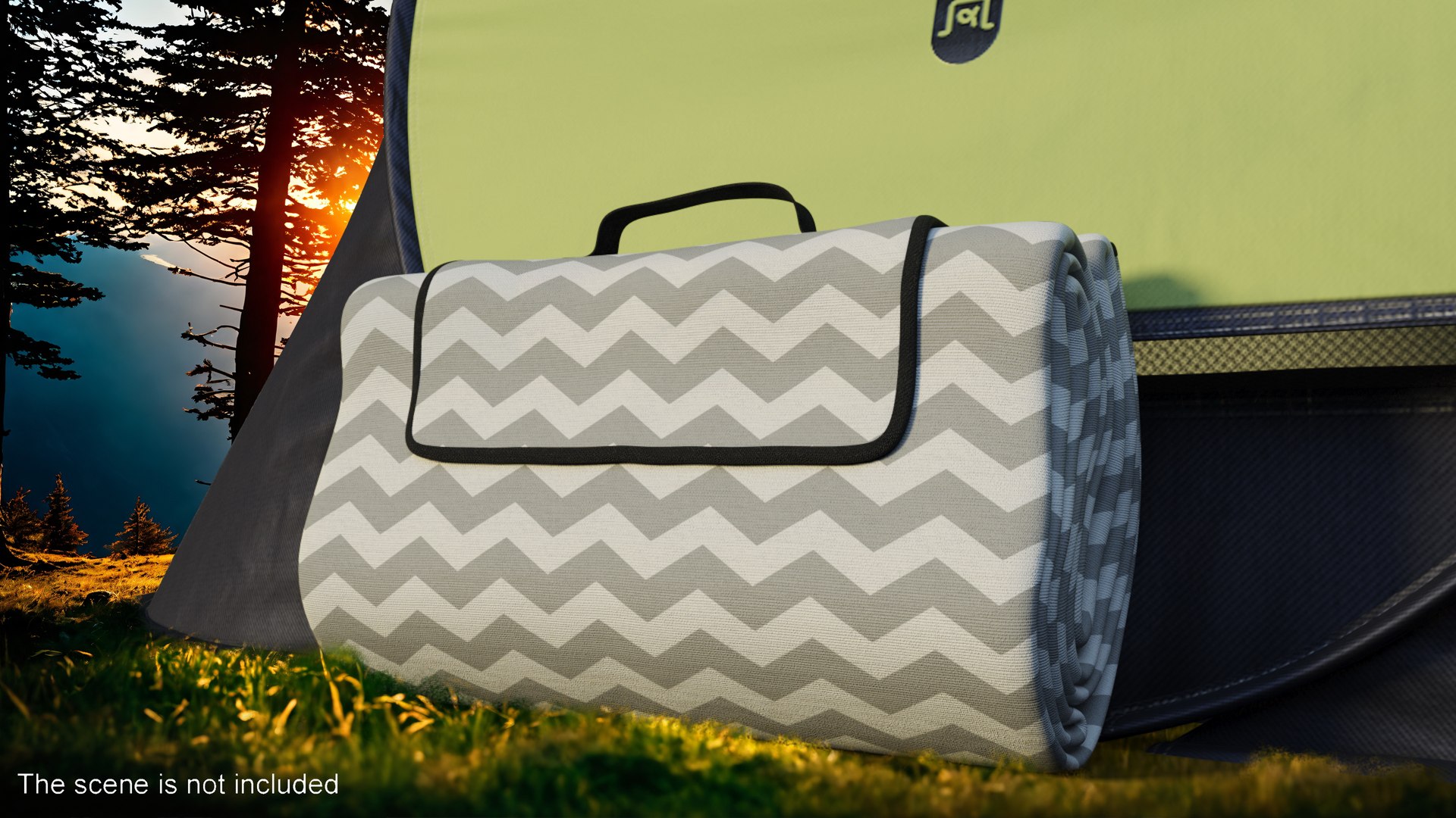 3D Camping Mattress Beach Blanket Model - TurboSquid 2152177