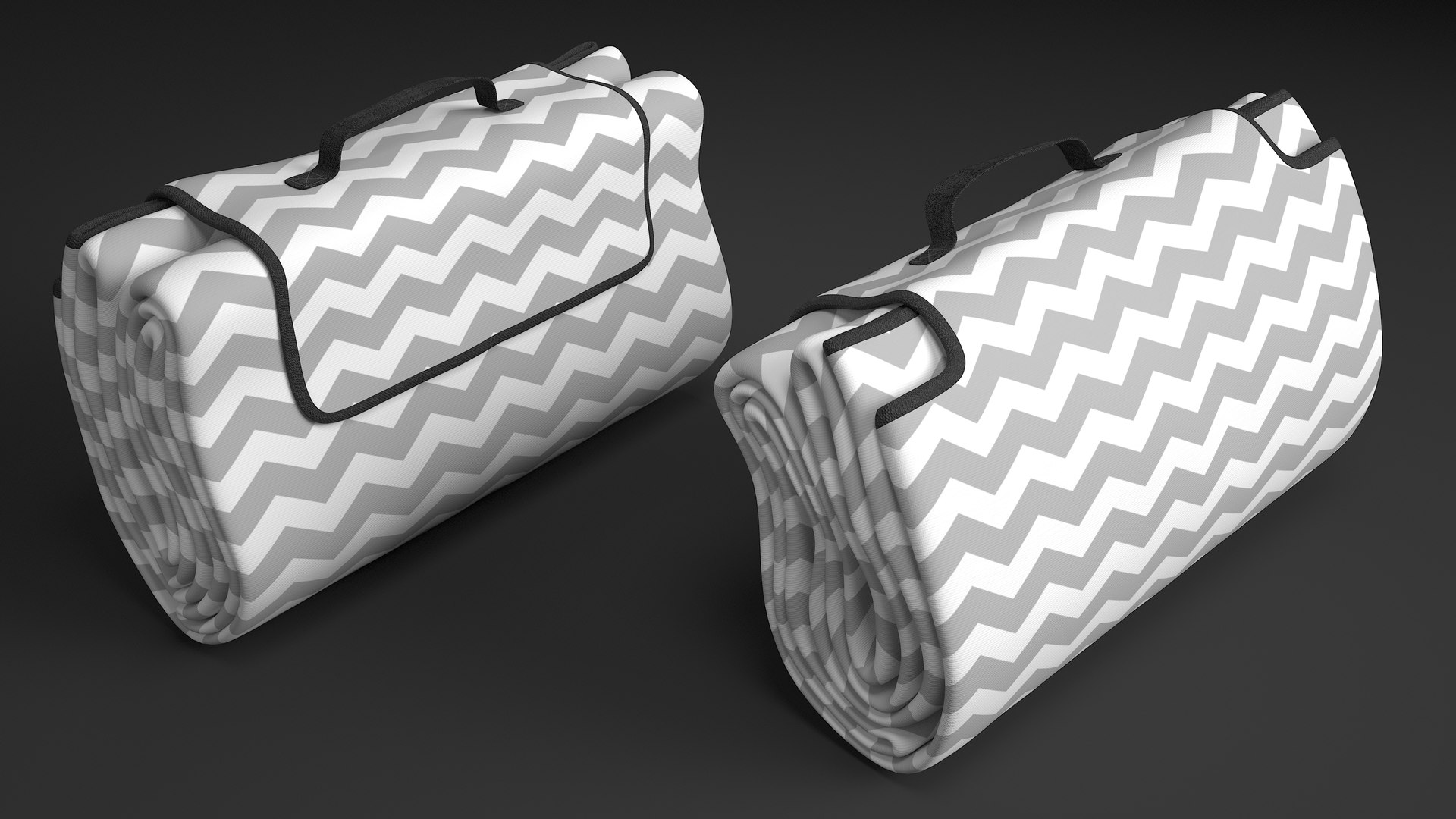 3D Camping Mattress Beach Blanket Model - TurboSquid 2152177