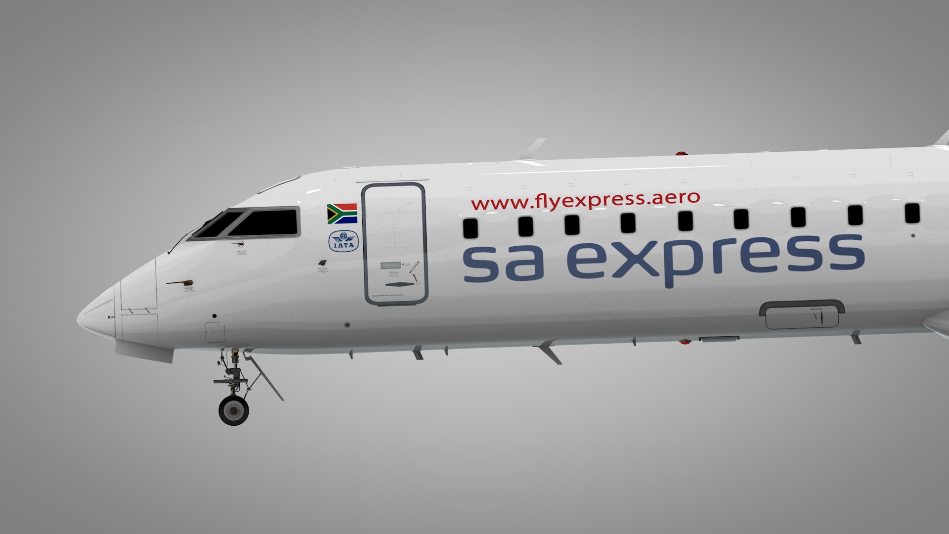 3D african express bombardier crj - TurboSquid 1699979