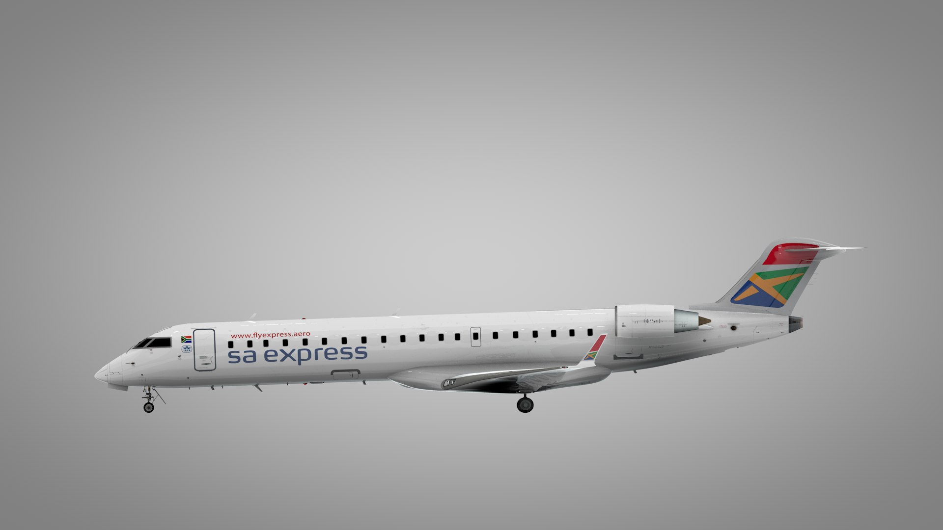 3D african express bombardier crj - TurboSquid 1699979