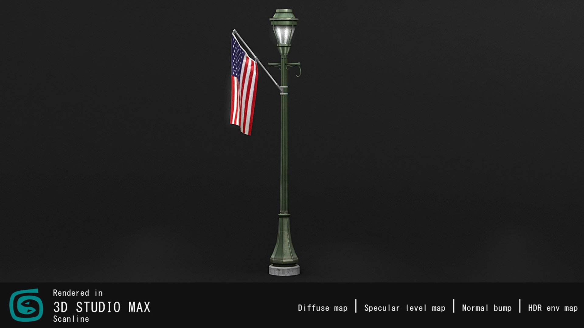 3D Lamp Post - TurboSquid 1392289