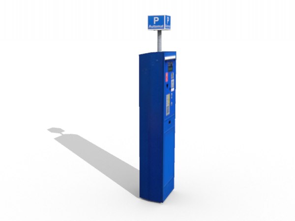 3d model ticket machine car parking