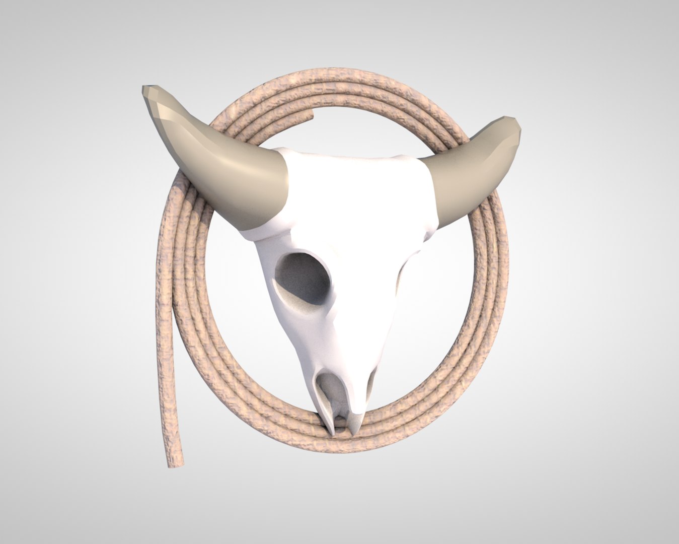 Cow Skull Rope 3D - TurboSquid 1383229
