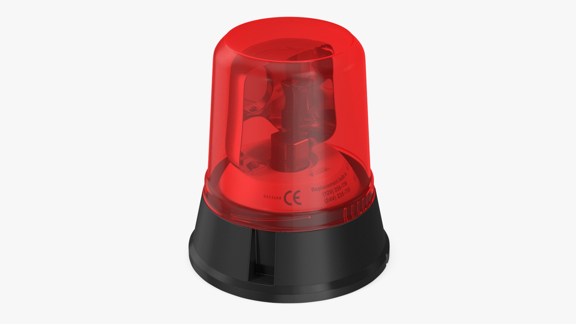 3D Flashing Rotating Beacon Red model - TurboSquid 1872197