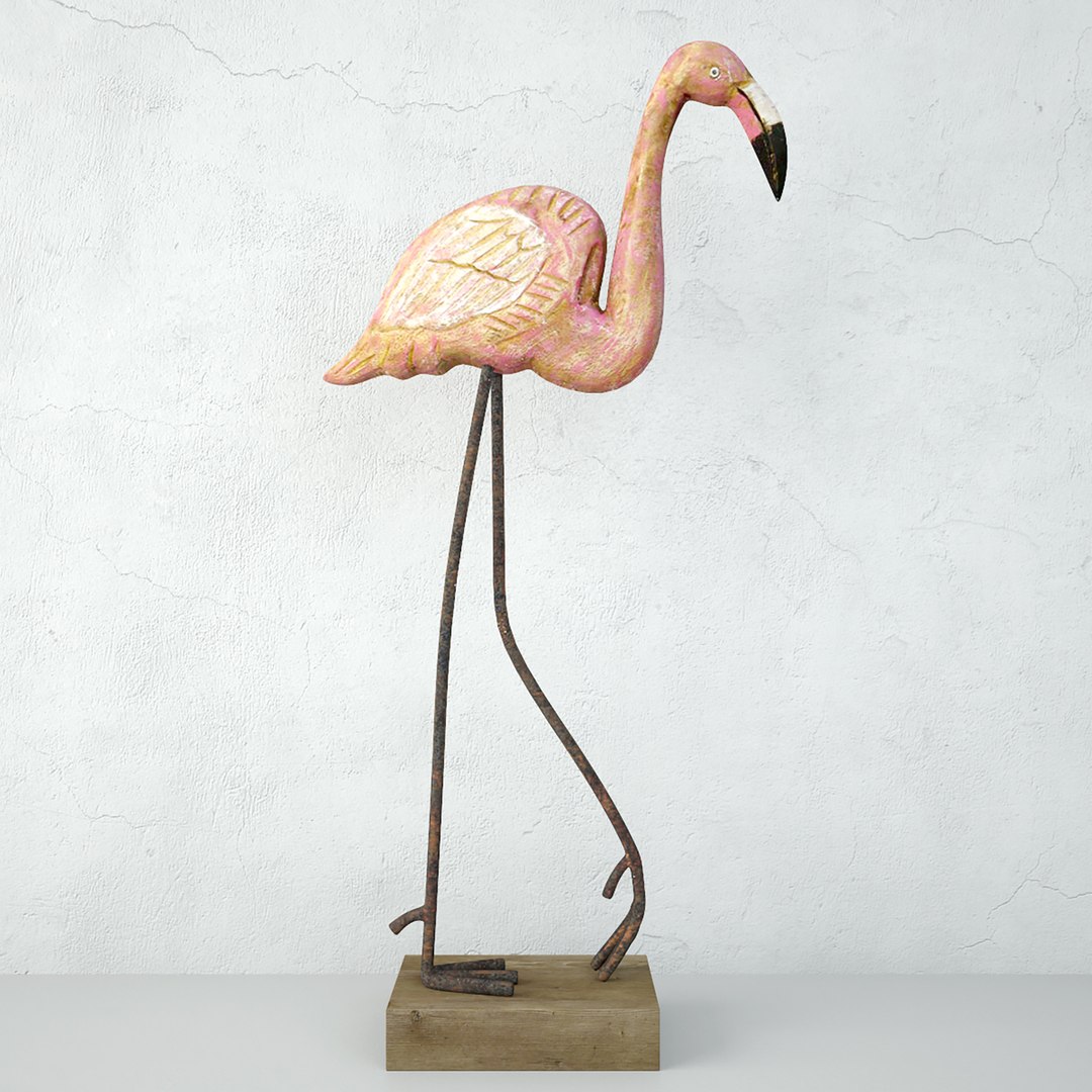 3D Think Pink Painted Tabletop Sculpture - TurboSquid 2129747