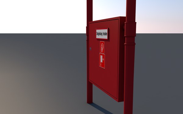 3D extinguisher shelf model - TurboSquid 1271394